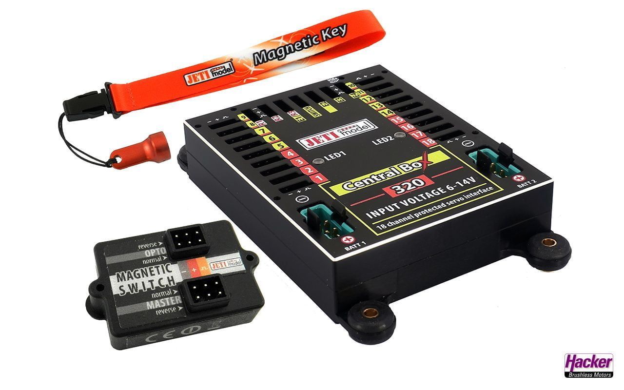 JETI Central Box CB320 + Magnetic Switch - Modellflugschule Wicki